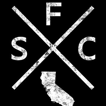 "Vintage San Francisco Retro SFC Cross" Sticker for Sale by pixeljamz ...