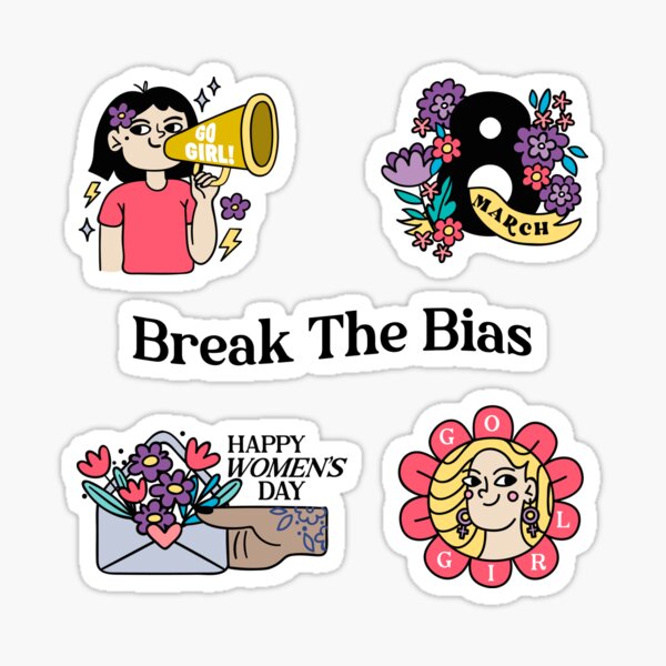 "Breakthebias, Women IWD Vintage Break The Bias" Sticker for Sale by ...