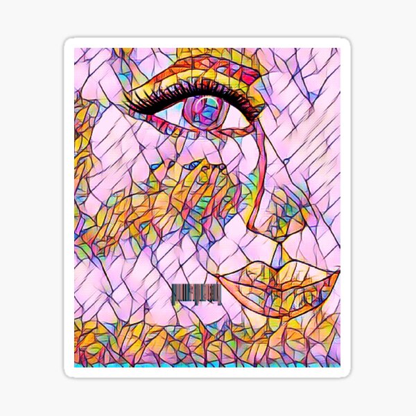 "WOMAN FACE, LIPS, LEAVES, LASHES, black and white abstract art ...