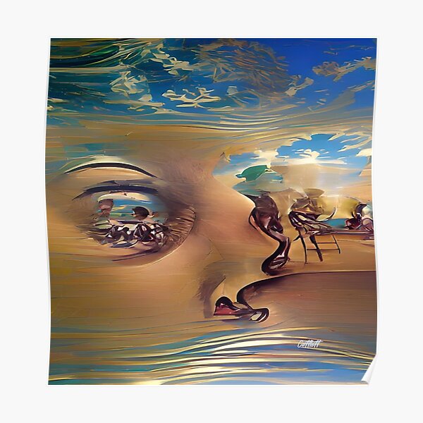 "Salvador Dali Tribute - Trippy Face Landscape Dream - Dali" Poster for ...
