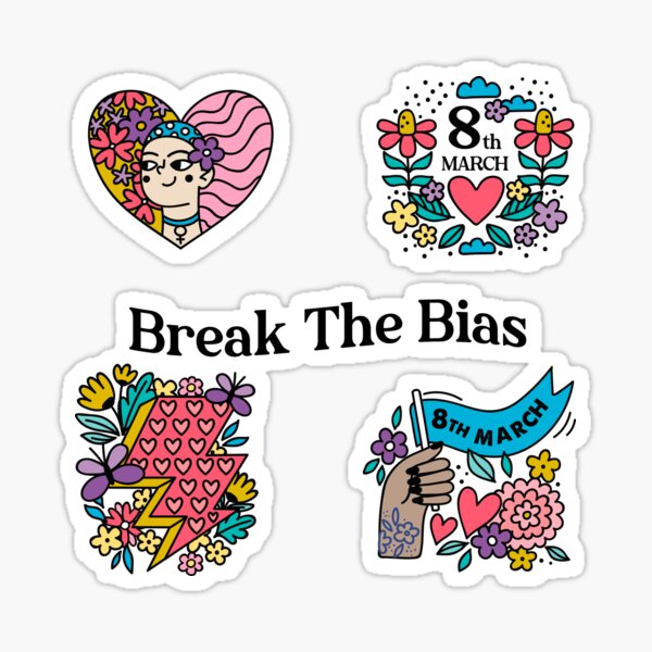 "Breakthebias, Women IWD Vintage Break The Bias" Sticker for Sale by ...