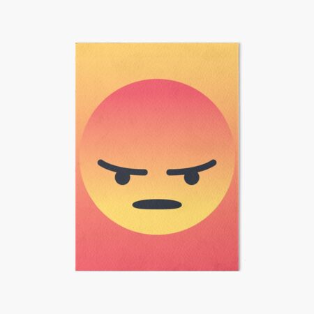 "Facebook Angry Reaction Angery Meme v2" Art Board Print by fandemonium ...