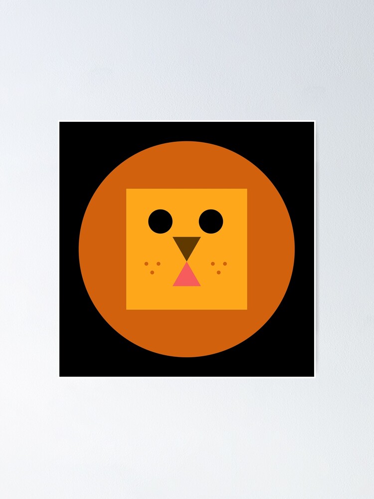 "Minimalist Simple Shapes Lion" Poster by eodesigns | Redbubble