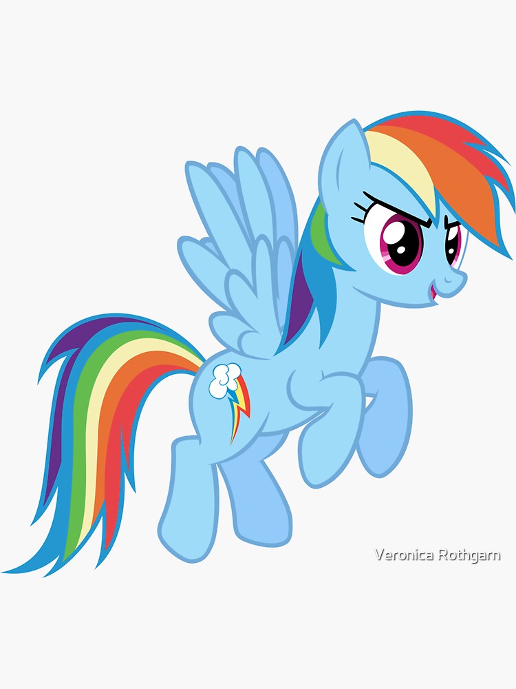 "MLP Rainbow Dash" Sticker for Sale by watermelonecats | Redbubble
