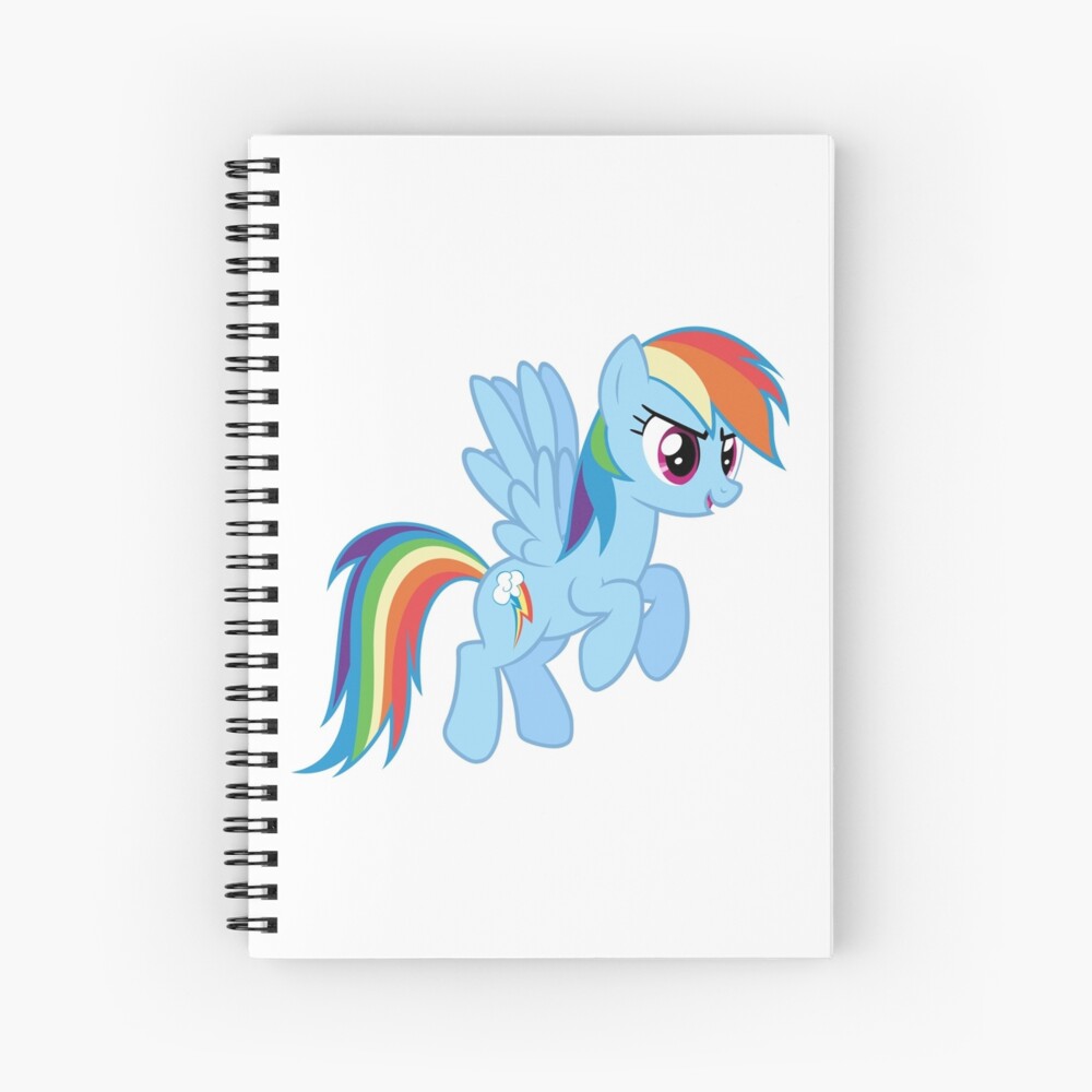 "MLP Rainbow Dash" Spiral Notebook by watermelonecats | Redbubble