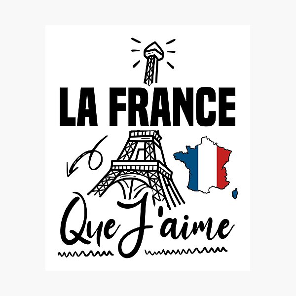 Lámina fotográfica «La France Que Jaime, Torre Eiffel con bandera y ...