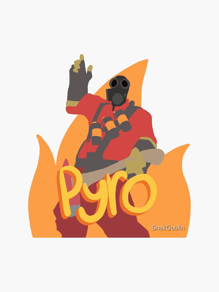 "Pyro" Sticker by SnakGoblin | Redbubble