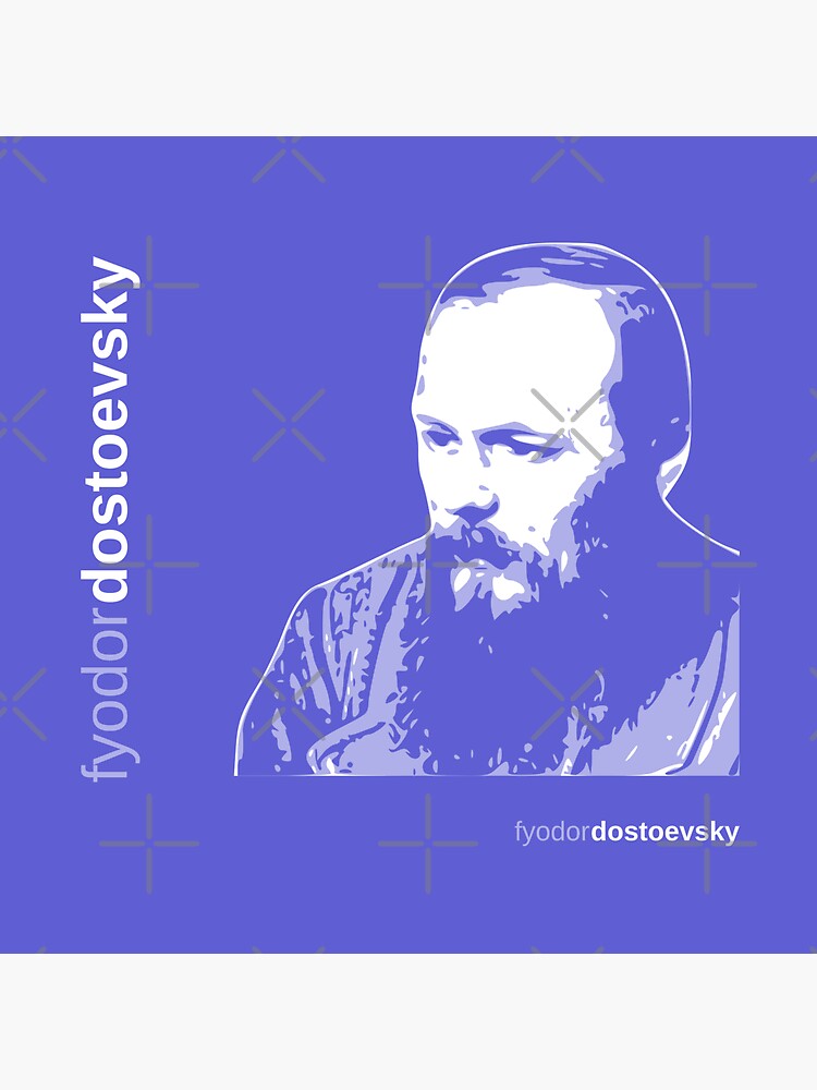 "Classic Fyodor Dostoevsky poster" Sticker by CMYKStudio | Redbubble