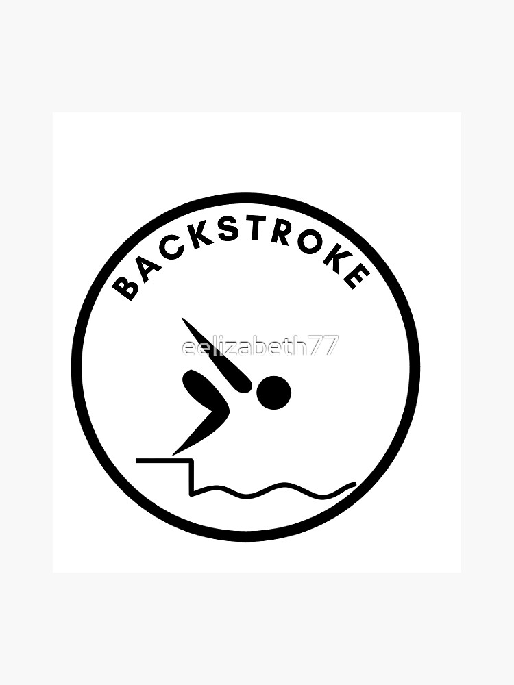 "Backstroke Swimmer" Sticker by eelizabeth77 | Redbubble