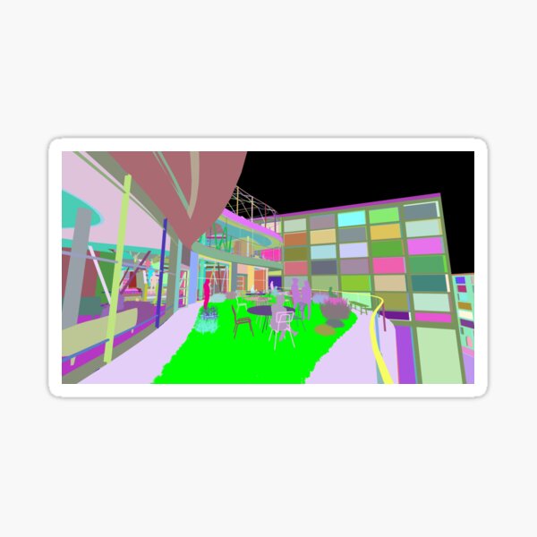 "Architecture Render ObjectID #10" Sticker by JordanRenders | Redbubble