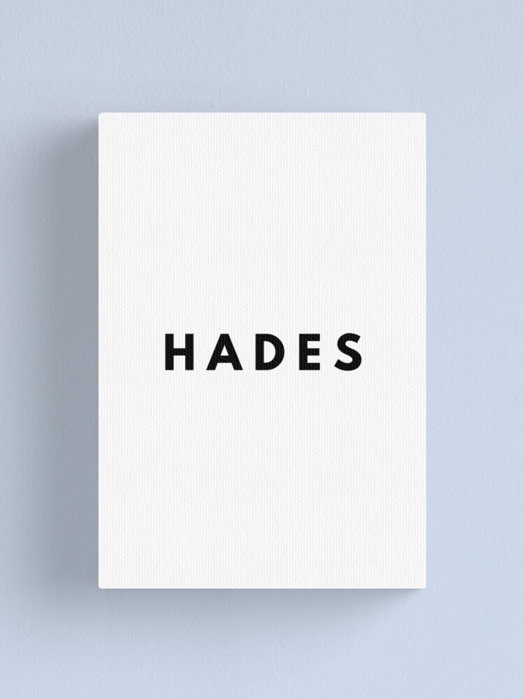 "Hades Greek Mythology Olympian God Black Typography" Canvas Print for ...