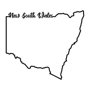 "New South Wales Australia Outline" Sticker for Sale by EvolvClothing ...