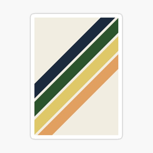"Vintage Stripes - 70s Retro Striped Pattern" Sticker by ...