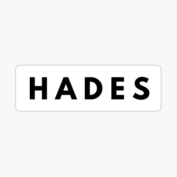 "Hades Greek Mythology Olympian God Black Typography" Sticker by ...