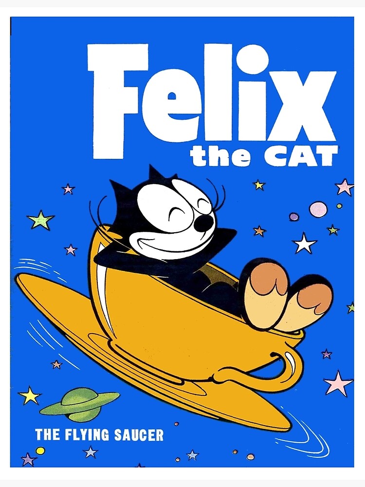 FELIX THE CAT : Vintage Cartoon Abstract Character Print Premium Matte ...