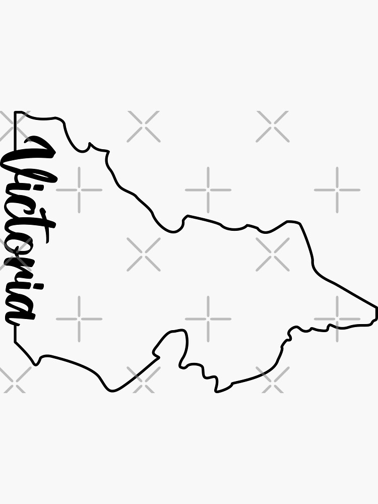 "Victoria Australia Outline" Sticker by EvolvClothing | Redbubble