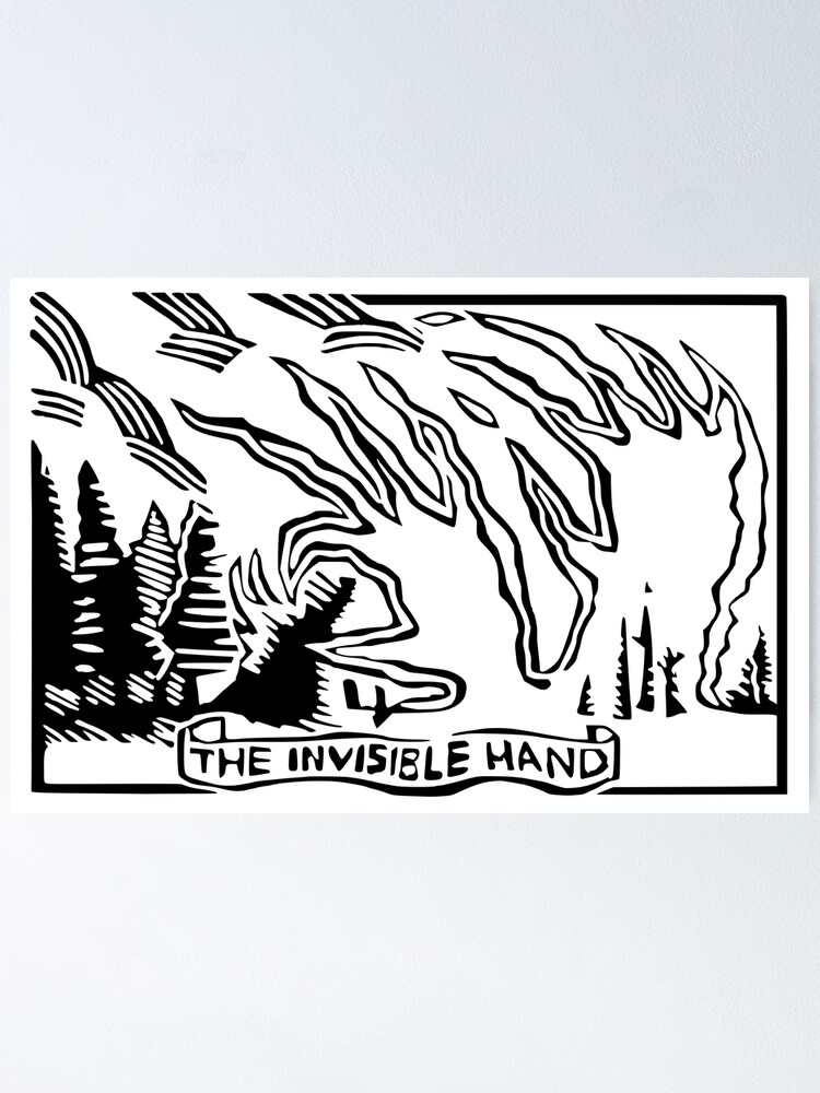 "Woodcut Style Invisible Hand of the Market" Poster by bad-dad-art ...