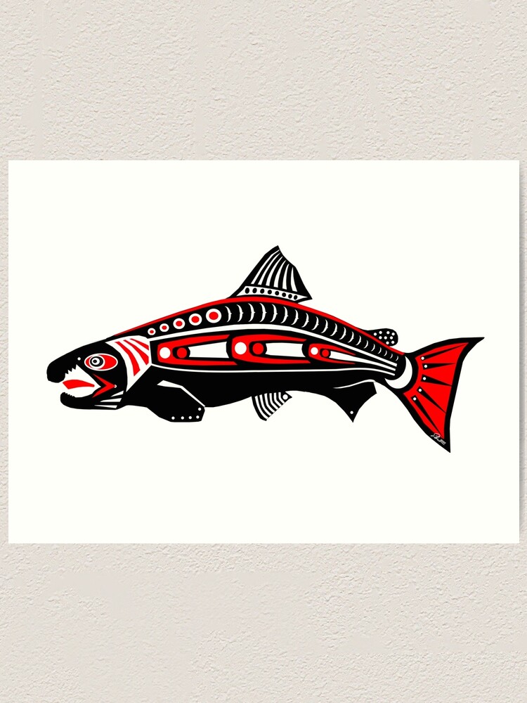 Alaska Salmon Art Alaska And Pacific Northwest Native American Designs