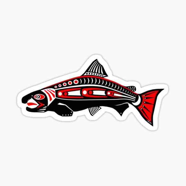 "Alaska Salmon" Sticker for Sale by EDROMAXIMUS | Redbubble