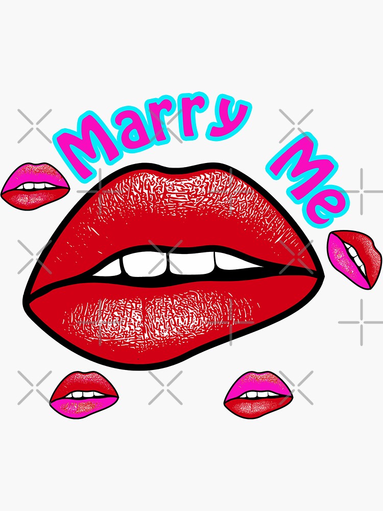 "marry me, marry me," Sticker by Han655 | Redbubble