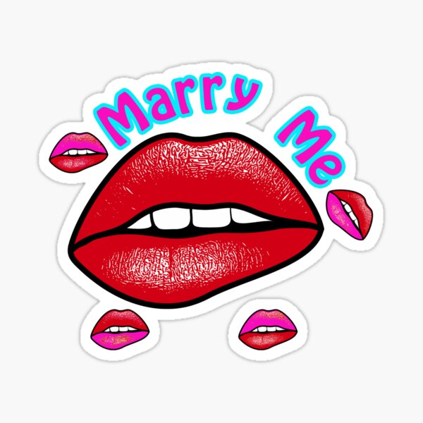 "marry me, marry me," Sticker by Han655 | Redbubble