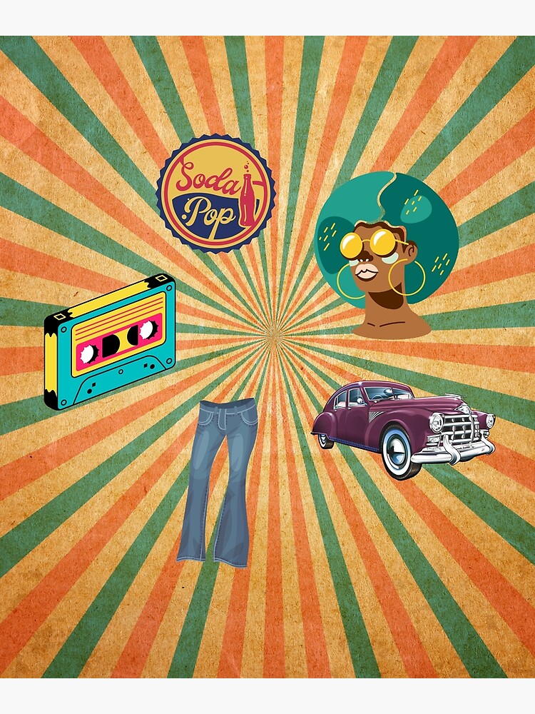 "Retro style vintage throwback nostalgic 70s 80s 90s cassette music ...