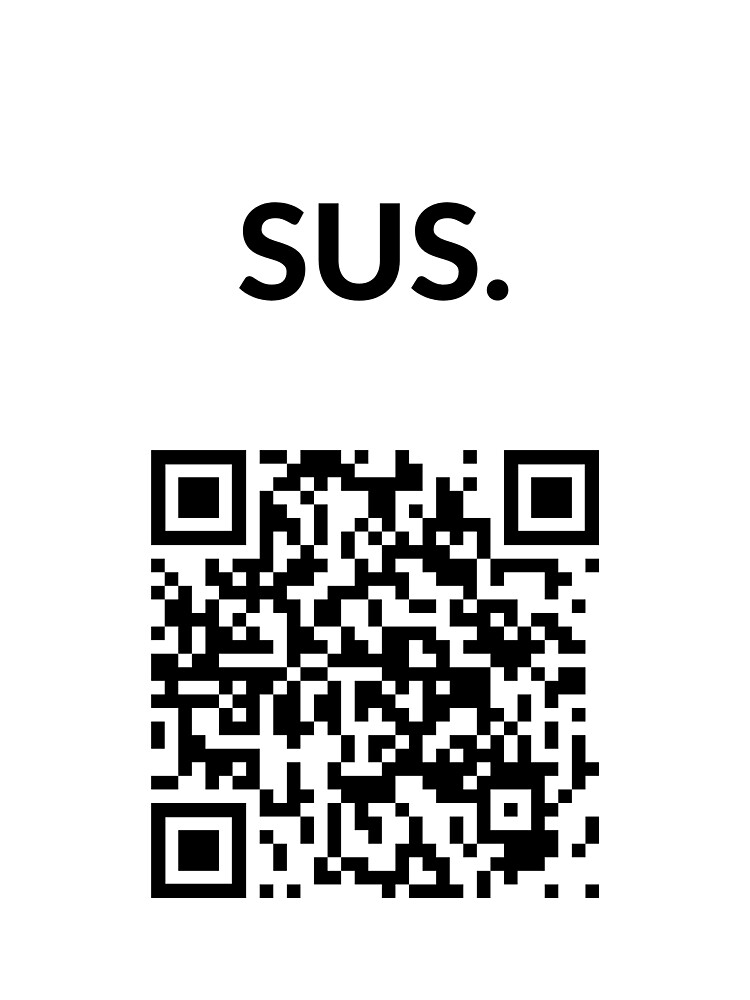 "Sus QR Code" Sticker for Sale by KraftWorks | Redbubble