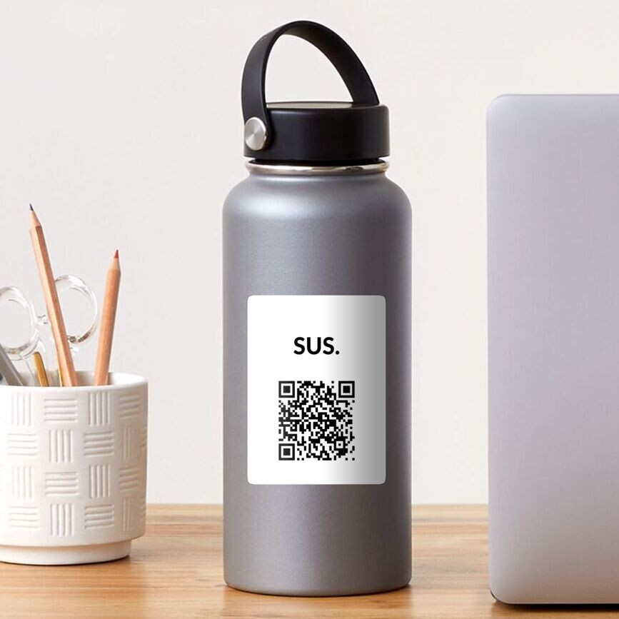 "Sus QR Code" Sticker for Sale by KraftWorks | Redbubble