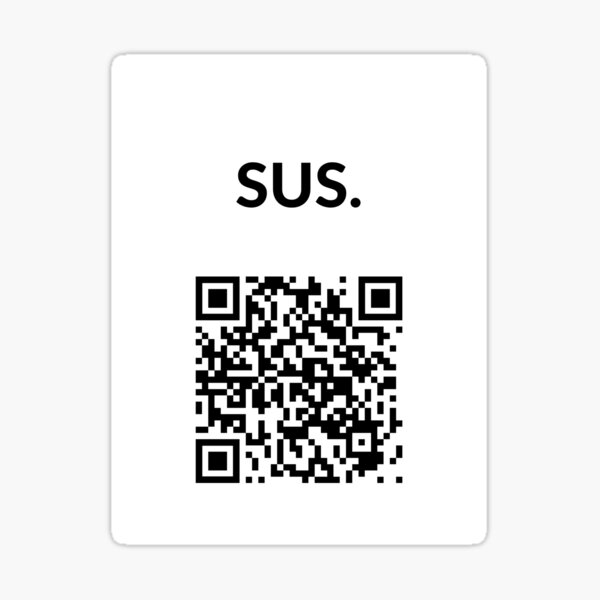 "Sus QR Code" Sticker for Sale by KraftWorks | Redbubble