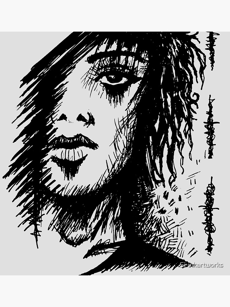 "Punk face " Sticker for Sale by Si-inkartworks | Redbubble