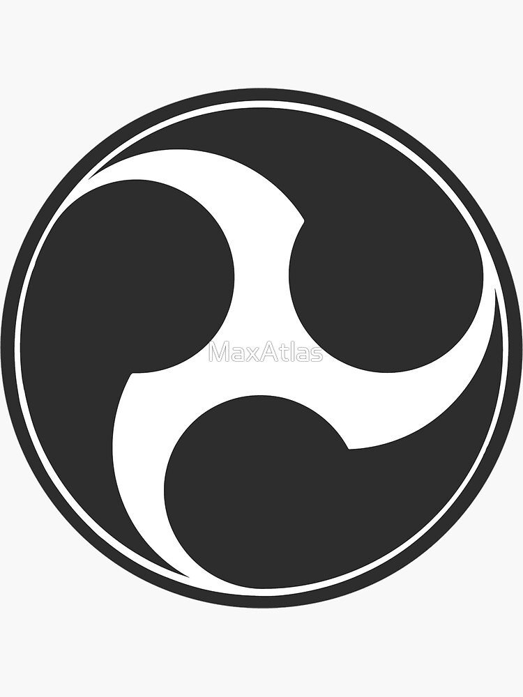 "Threefold Tomoe" Sticker by MaxAtlas | Redbubble