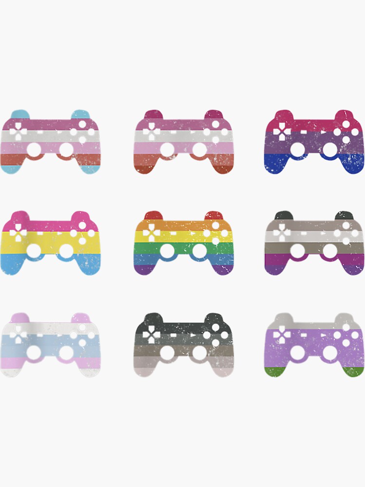 "Gaymer Video Game Lgbt Heartbeat Gamer Pride Month " Sticker by 77tara ...