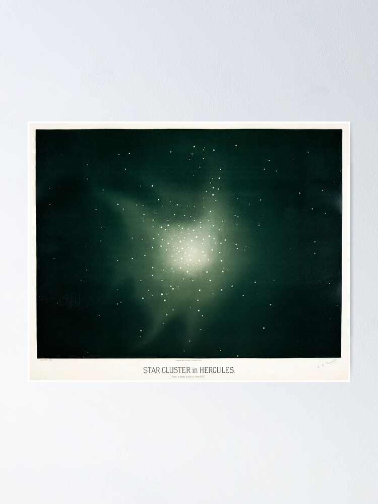 "Star Cluster in Hercules Astronomy Decor Print" Poster by Phenomenons ...