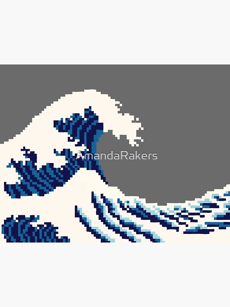 "The Great Wave off Kanagawa Pixel" Photographic Print for Sale by ...