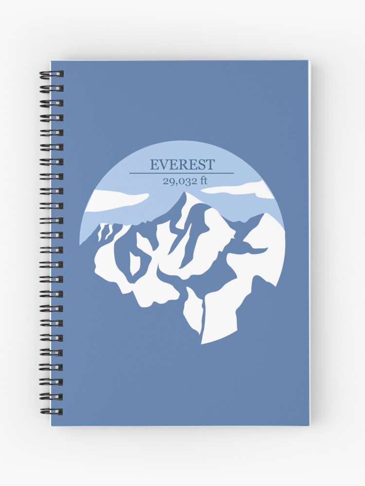 "Mount Everest Altitude" Spiral Notebook for Sale by thekohakudragon ...