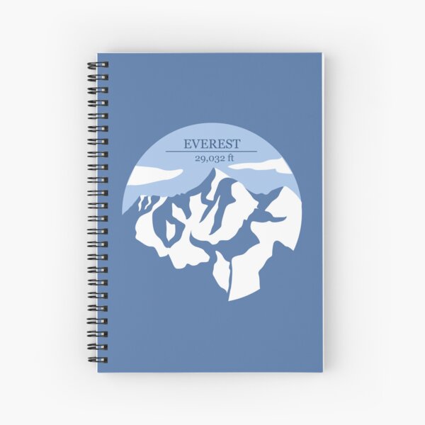 "Mount Everest Altitude" Spiral Notebook for Sale by thekohakudragon ...