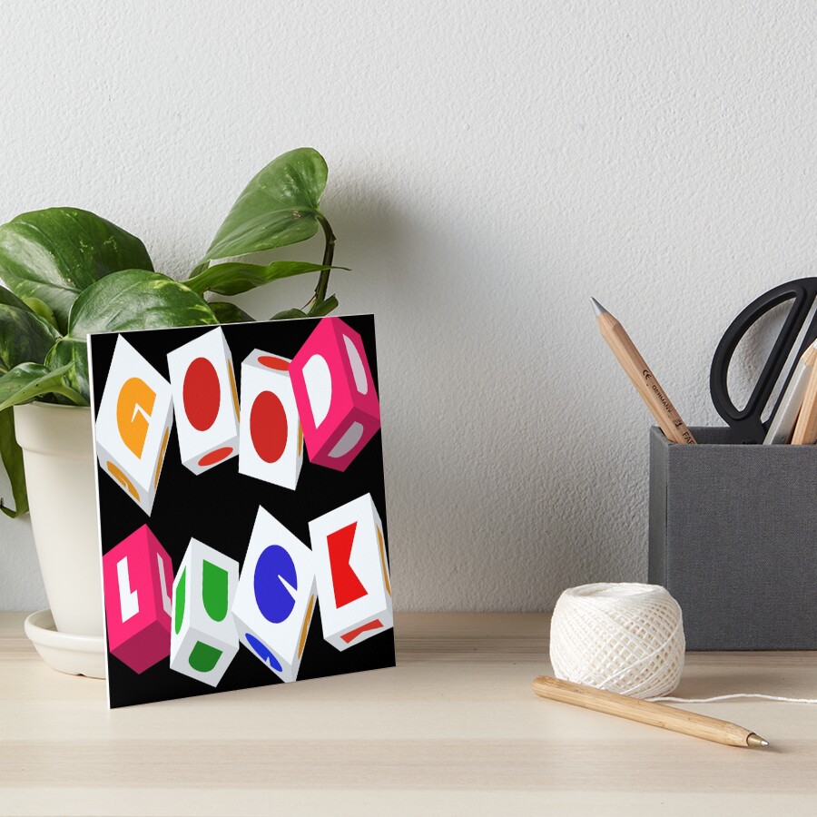 "Good Luck Design In 3D Blocks" Art Board Print by Giftzizi | Redbubble