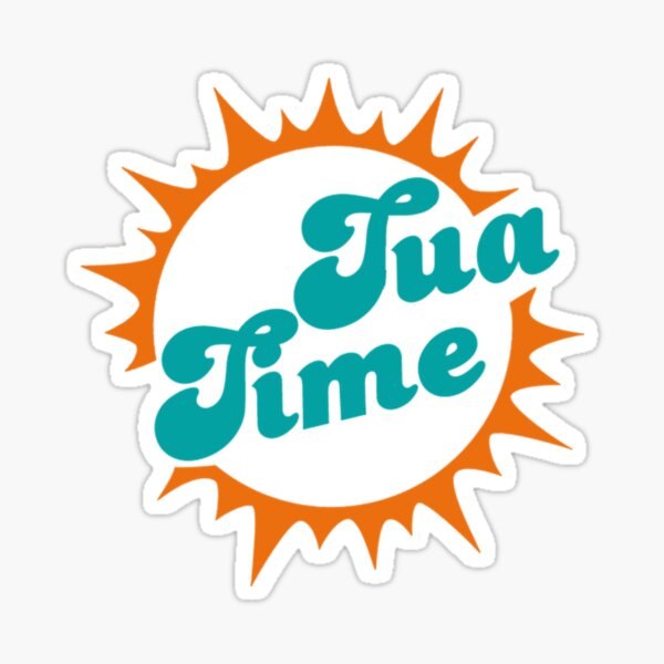 "Tua Time Dolphins themed " Sticker by PhoebeKoss | Redbubble