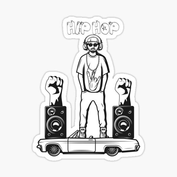 "music rapper" Sticker for Sale by badreharkane | Redbubble