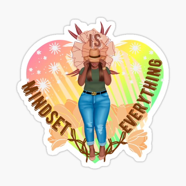 "Mindset is Everything!" Sticker for Sale by yaseenDesigns | Redbubble
