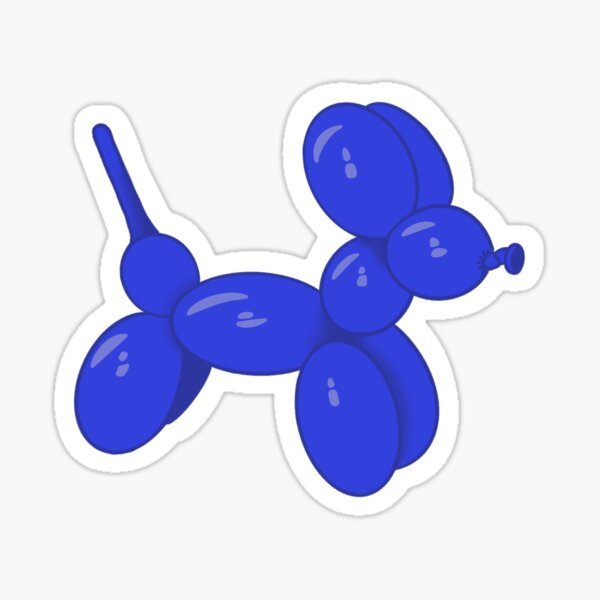 "Bright Blue Balloon Dog" Sticker for Sale by stickercozy | Redbubble