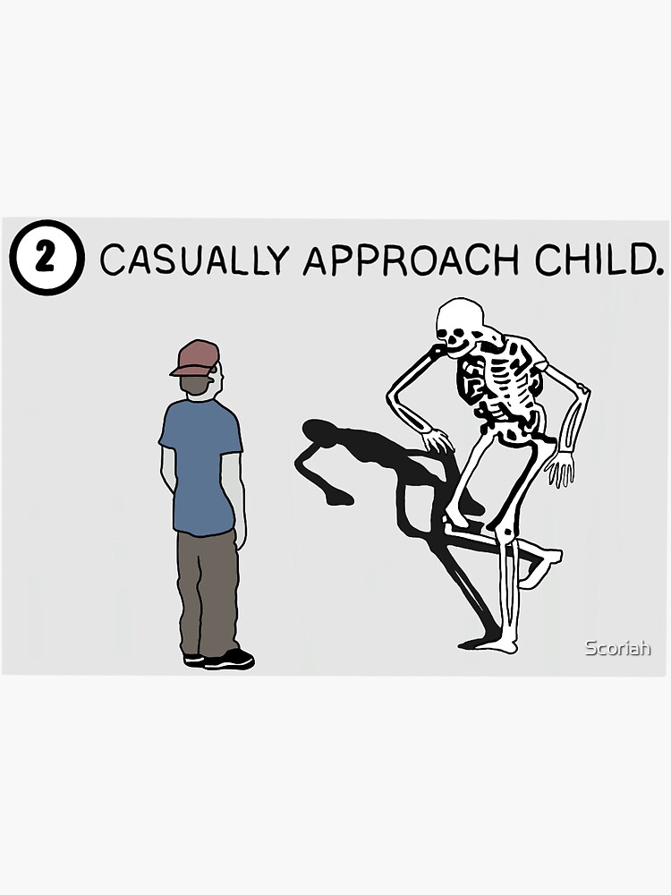 "Casually Approach Child Meme" Sticker for Sale by Scoriah | Redbubble