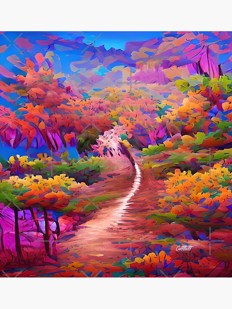 "Impressionist Modern Abstract Art - Forest - Hiking Trails - Hike ...