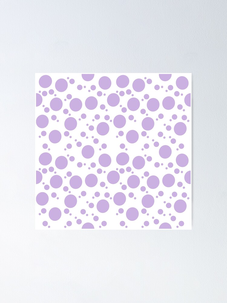 "Retro pastel purple spot pattern on white" Poster by Artistestella ...