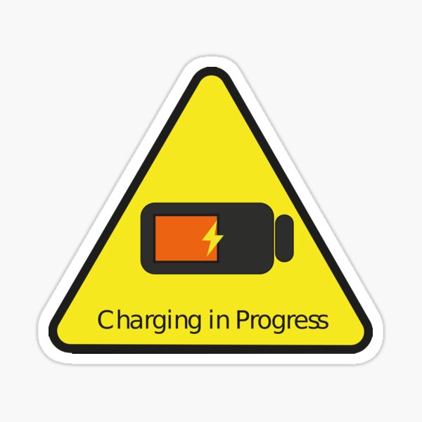 "Half Charged " Sticker for Sale by DailyCharms | Redbubble