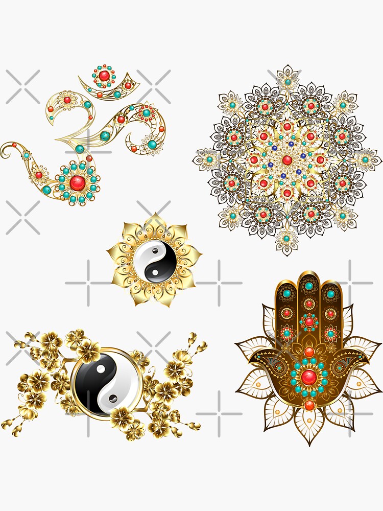 "OM Golden Sticker PACK - Happy Stickers Pack" Sticker for Sale by ...