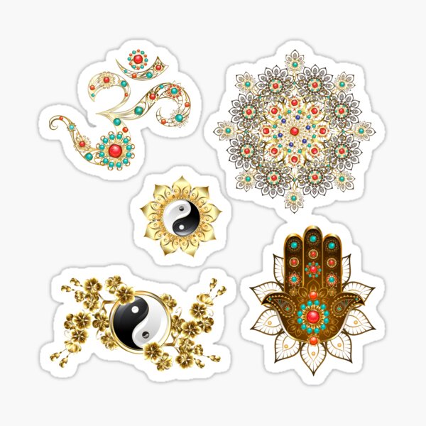 "OM Golden Sticker PACK - Happy Stickers Pack" Sticker for Sale by ...