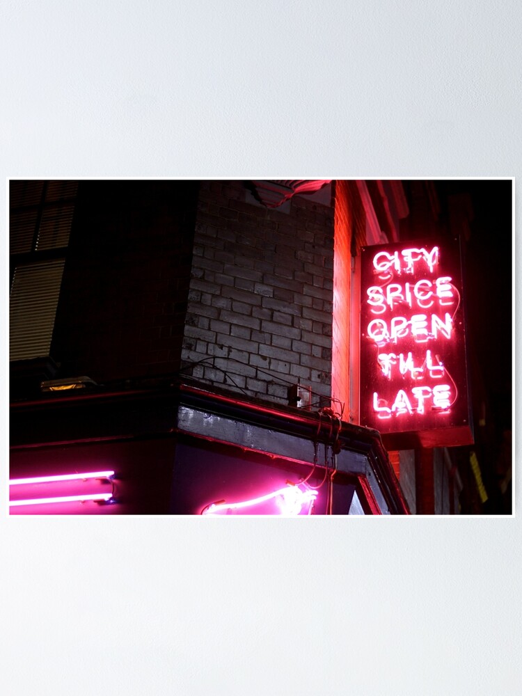 "Brick Lane, open till late" Poster for Sale by shehasnostrings | Redbubble