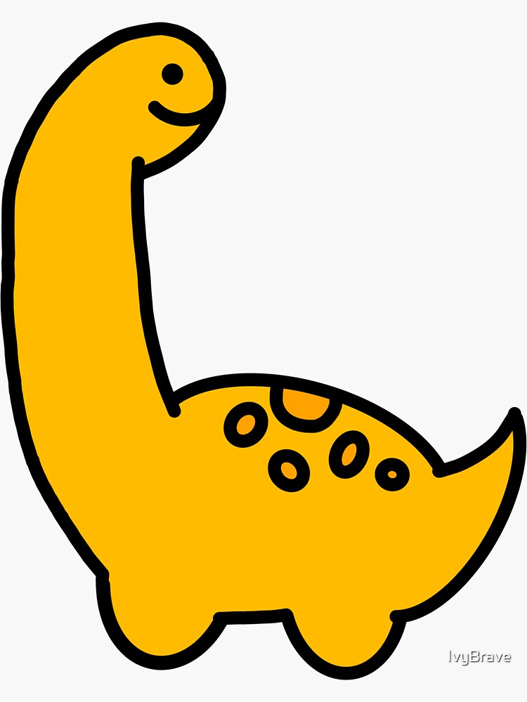 "Dino Yellow" Sticker for Sale by IvyBrave | Redbubble