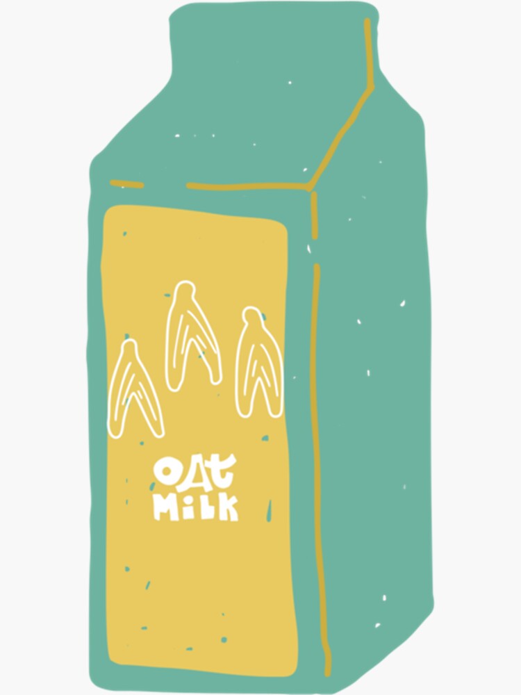 "Oat Milk " Sticker by SaraAndMisc | Redbubble